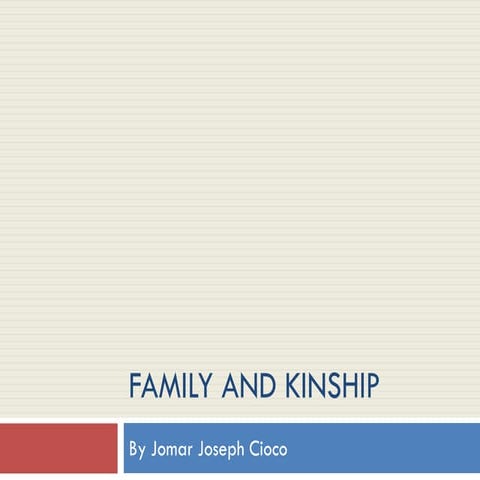 Family and kinship | PPTX
