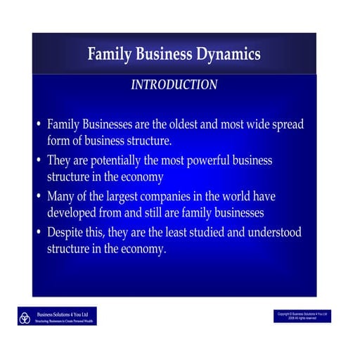 Family Business Dynamics | PDF