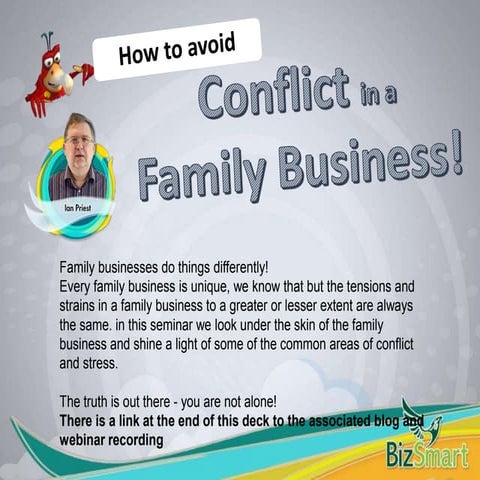 How to avoid Conflict in a Family Business | PPT