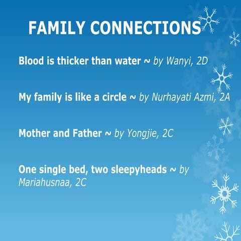 Poem Category : Family connections | PPTX