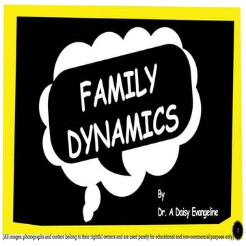 Family and Community: The Family Dynamics | PDF