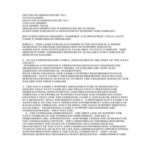 Familygram 02 10 Deployment Support For Families | PDF