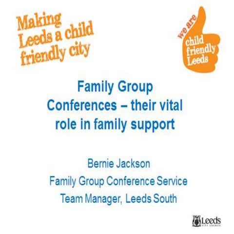 Family group conferences – Bernie jackson | PPTX | Daycare and Pre ...