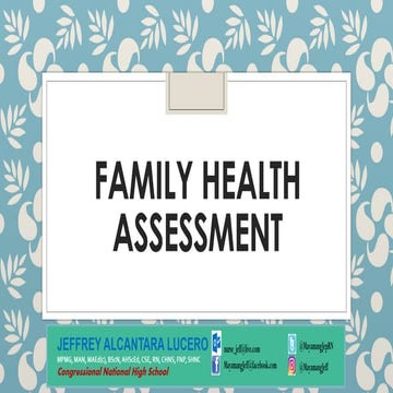 Gordons 11 Functional Health Patterns
