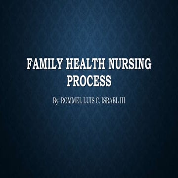 FAMILY HEALTH NURSING- TYPOLOGY OF FAMILY HEALTH PROBLEMS | PPTX