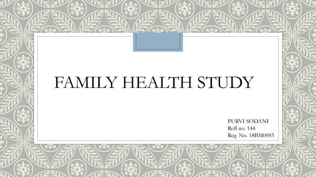 Family Case Study.pdf | Parenting Babies and Toddlers | Parenting