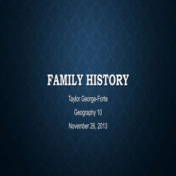 Family history | PPT