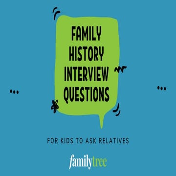 Family History Interview Questions | PPT