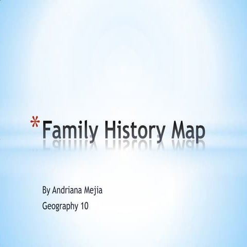 Family history map | PPTX