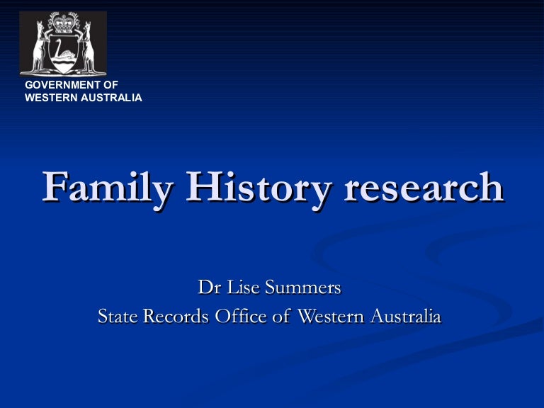 Family History Presentation family-history-presentation