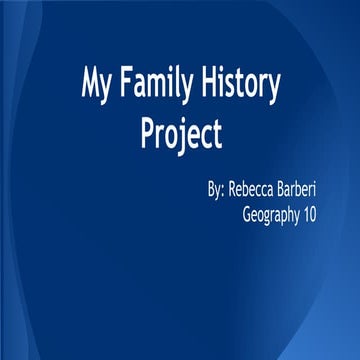 Family history project | PPT
