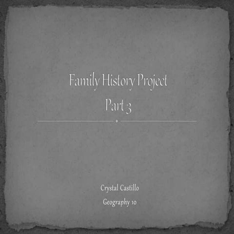 Family history map example | PPT