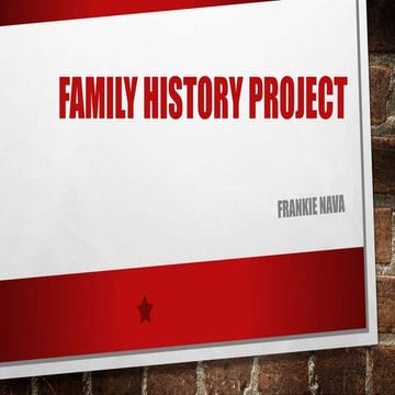 Family history project final | PPT