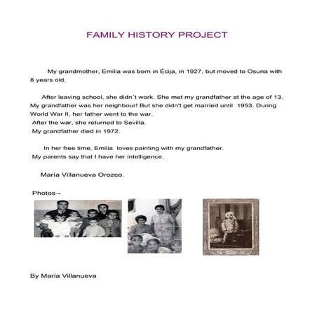 Family history project maria villanueva 2b | ODT
