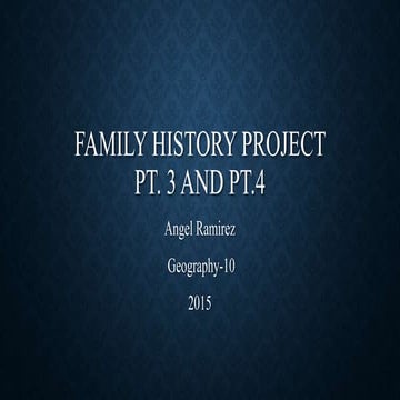 Family History Project presentation | PPTX