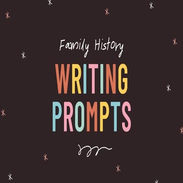 Family History Writing Prompts | PDF