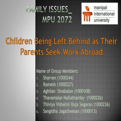 Family Issues | PPTX