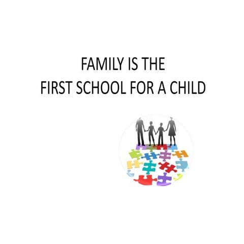 Family is the first school for a child | PDF