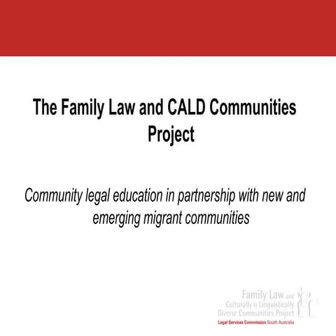 Family Law And Communities Project | PPTX