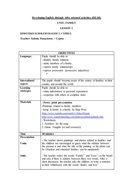 Classroom objects-lesson-plan | PDF