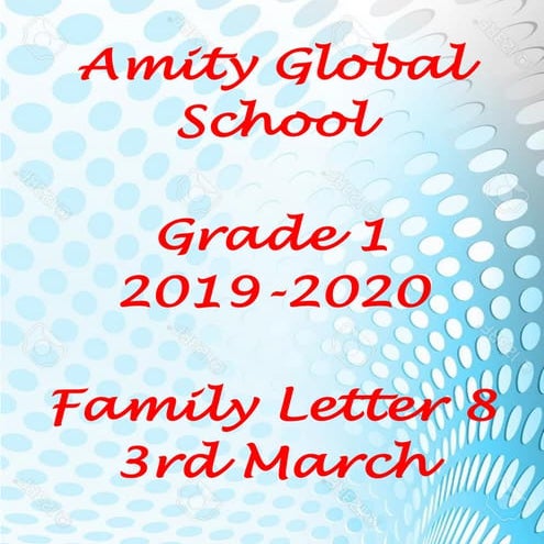 Family Letter Grade 1 | PDF