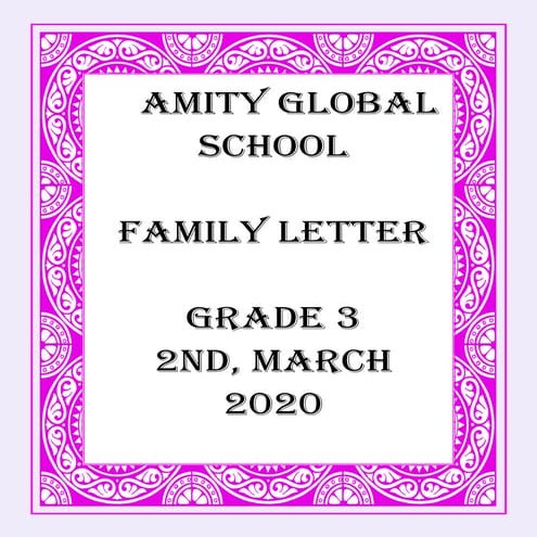 Family Letter Grade 3 | PDF