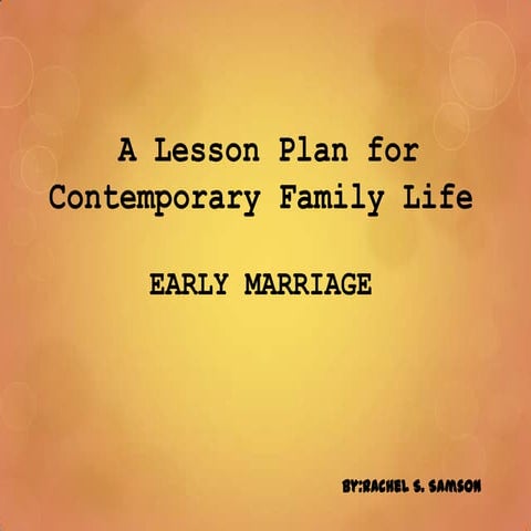 Early marriage | PPTX