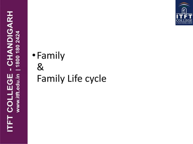 The Family Life Cycle | PPTX