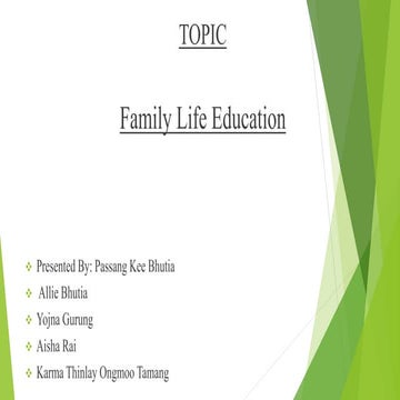 Family life education | PPTX