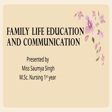 Family Life Education | PPTX