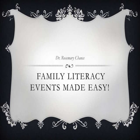 Family literacy events made easy 2013 | PPTX