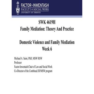 Family mediation week 6 dv and mediation 2022 (1) | PPT
