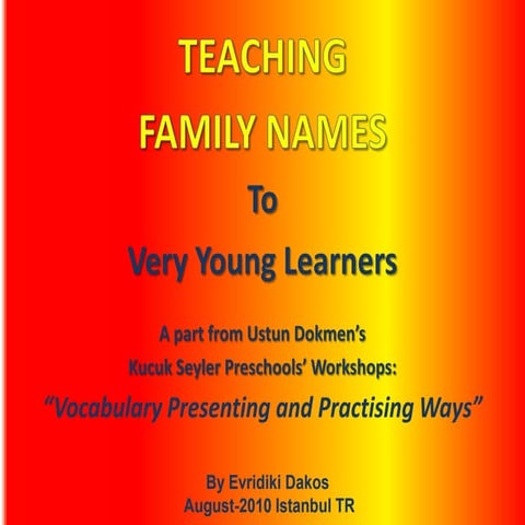 Teaching Family Names | PPTX