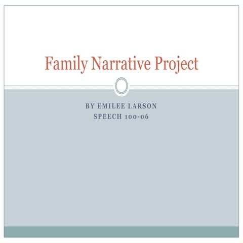Family Narrative Project | PPT