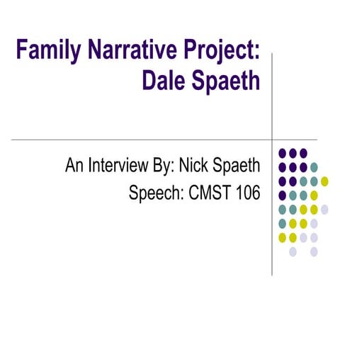 Family Narrative Project Speech | PPT