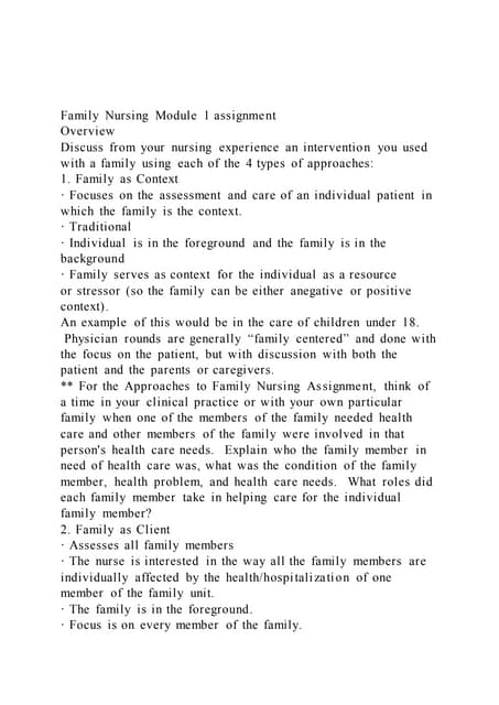 Family Health Nursing care | PPT