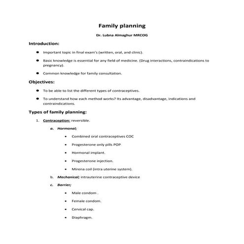 Family planning | DOC