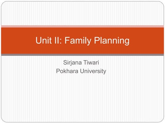 Family welfare programme | PPT