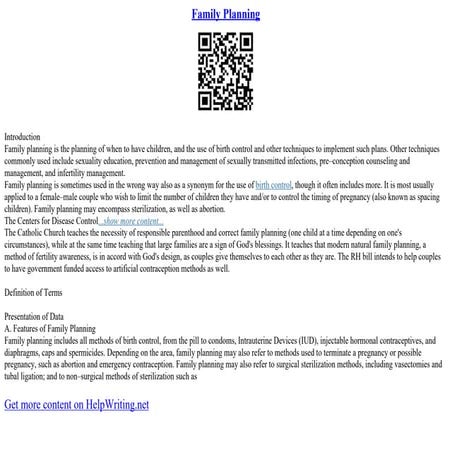 Family Planning | PPT