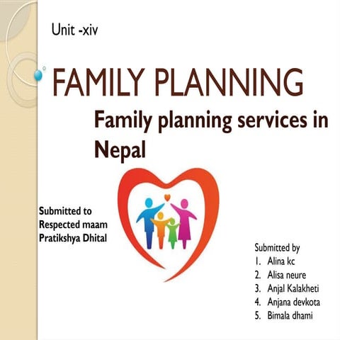 Family Planning Program in Nepal | PPTX
