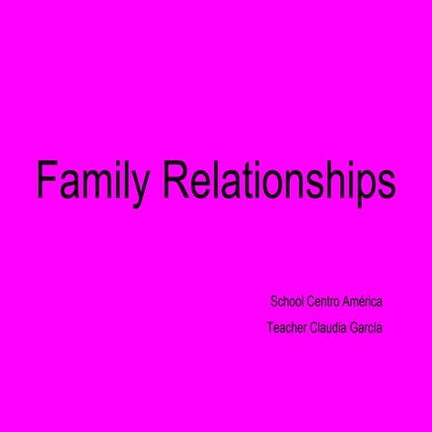 Family Relationship | PPT