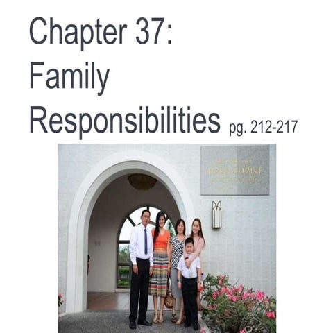 Family responsibilities | PPTX