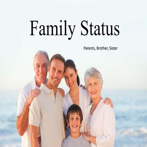 Family Status in Hindi, Love Between Parents and Child | PPTX