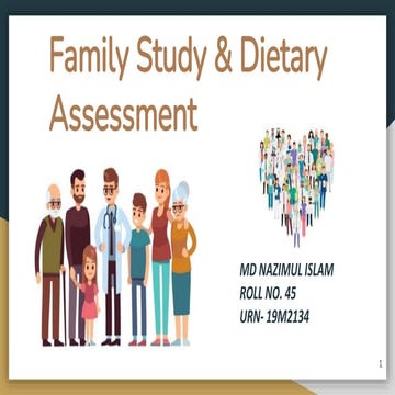 Family Study & Dietary Assessment | PPTX