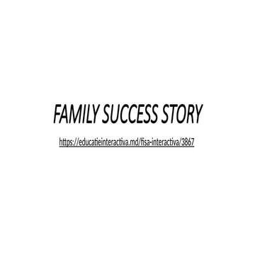 FAMILY SUCCESS STORY lesson plan, 5th gr | PPTX