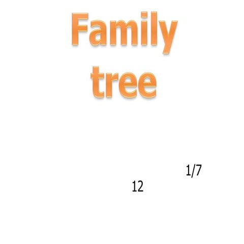 Family treeseedd (1) | PPTX