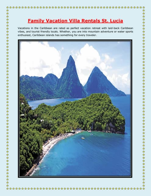 5 bedroom vacation villa rentals St. Lucia | PPTX | Bath and Shower ...