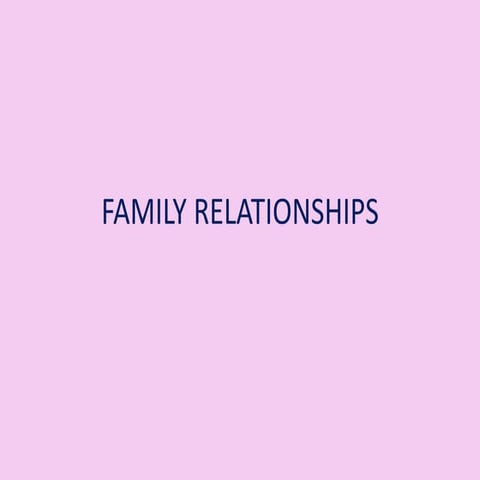 Family Members: Roles and responsibilities | PPT