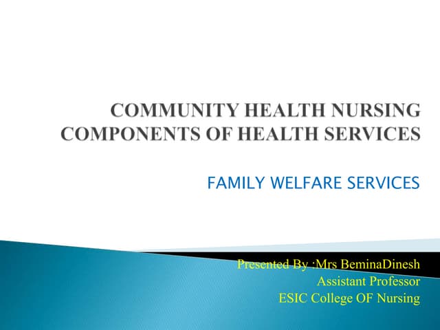 FAMILY WELFARE PROGRAM PRESENTATION 2024 | PPTX