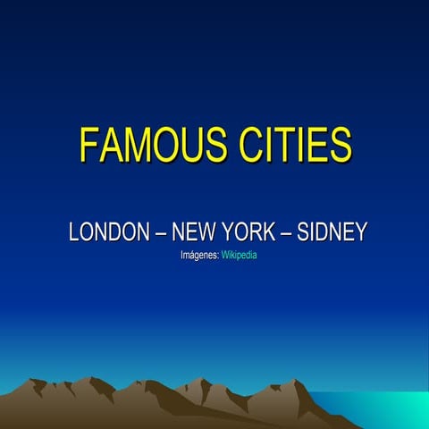 Famous Cities | PPT